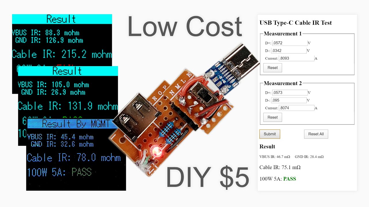 How to Properly Test 3A (60W) or 5A (100W/240W) USB Type-C Cables With ...