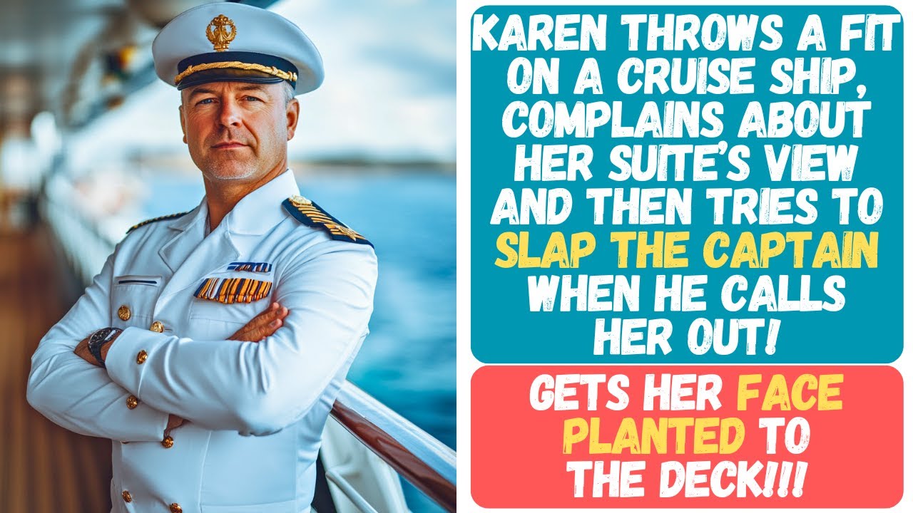KAREN TRIES TO SLAP THE CAPTAIN ON A CRUISE SHIP FOR HATING HER SUITE'S ...