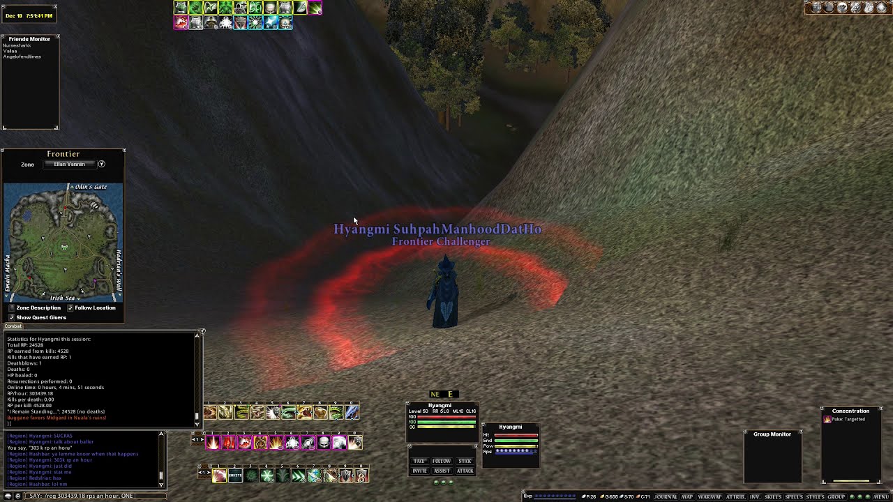 [daoc] one pvp kill earns highest RP [realm points] per hour ever ...