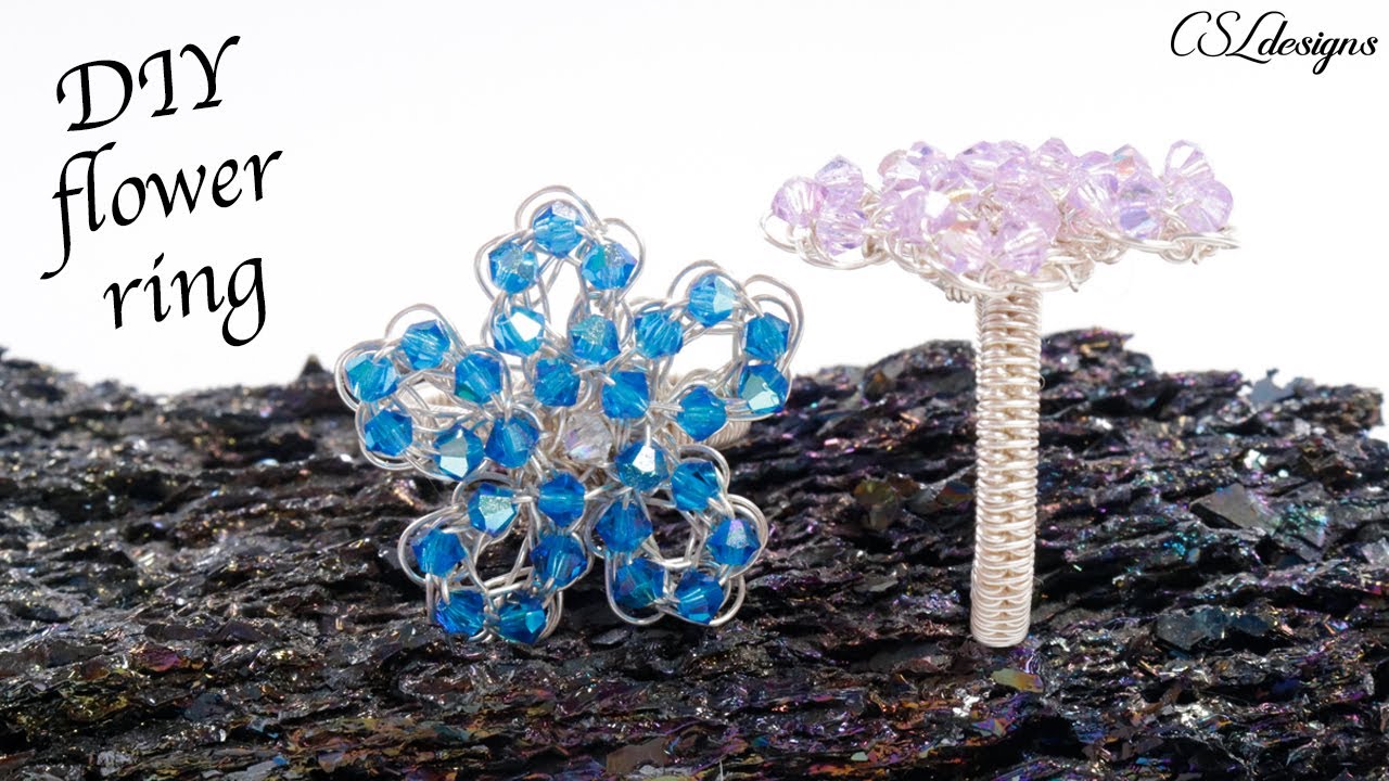 Wire crochet flower ring tutorial 🌸 - YouTube