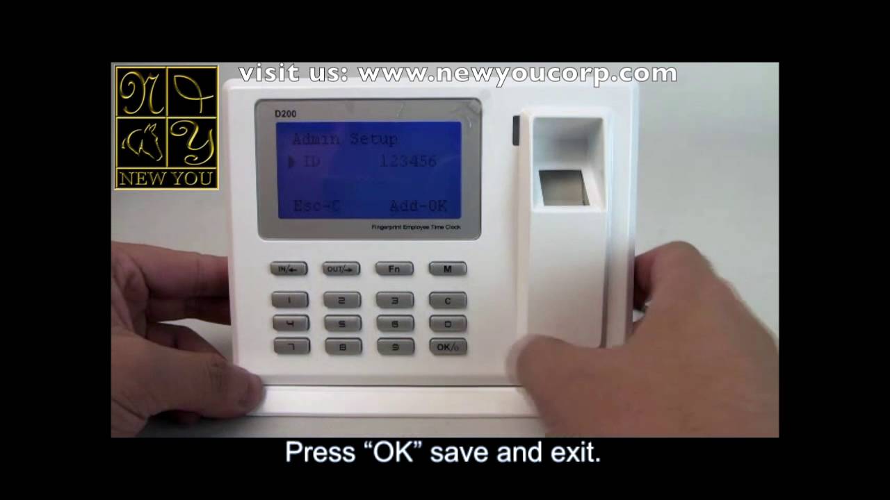 Anviz D200 Biometrics Add and Delete FingerPrint Tutorial - YouTube