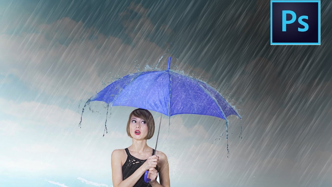 How to get rain effect in Photoshop| Photoshop tutorials - YouTube