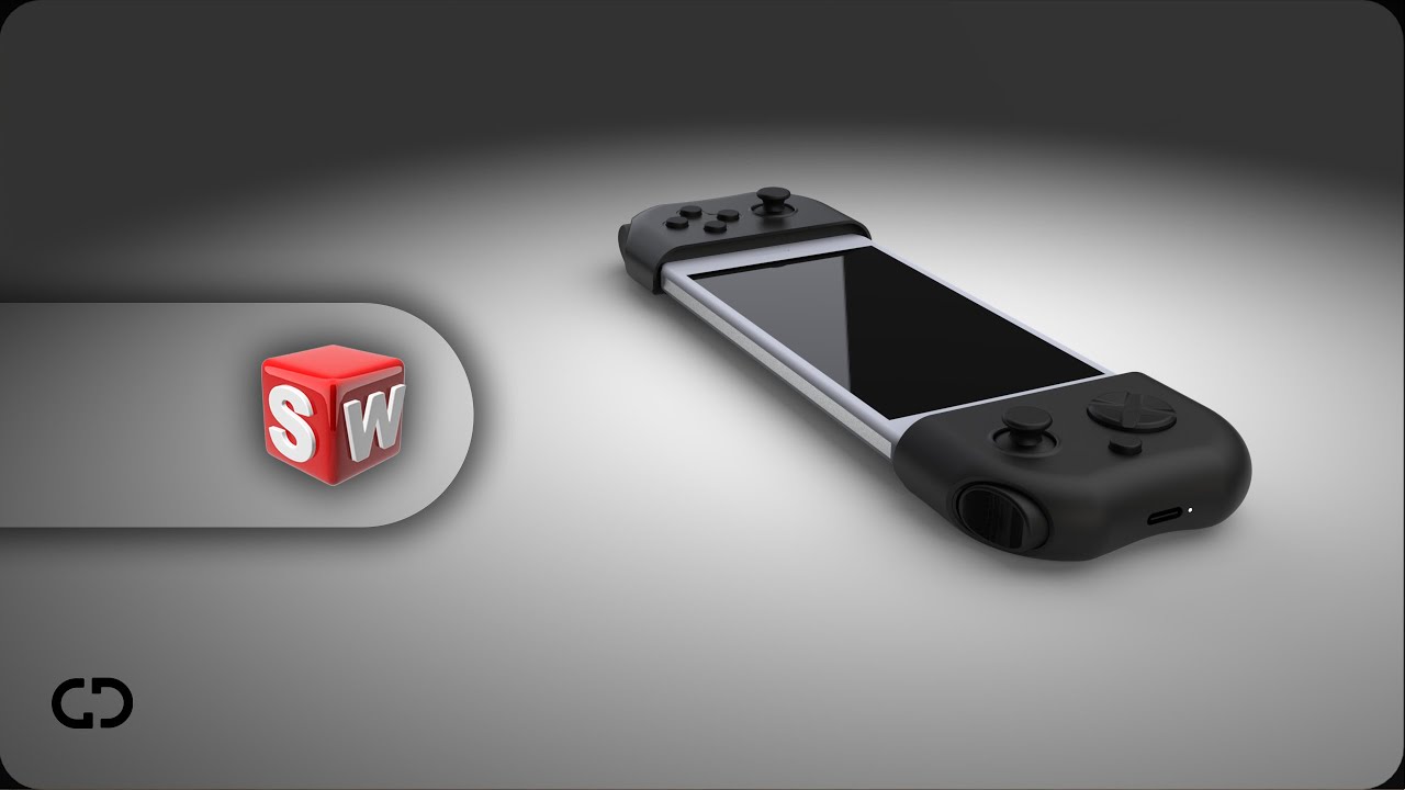 Phone Joystick 3D Model In Solidworks - Dimension devil - YouTube