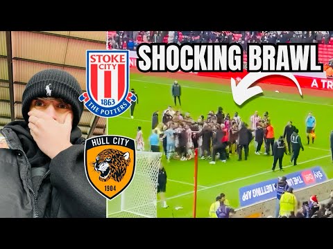 FANS & PLAYERS FIGHT as STOKE LOSE in the 90th MINUTE… *Stoke 1-2 Hull*