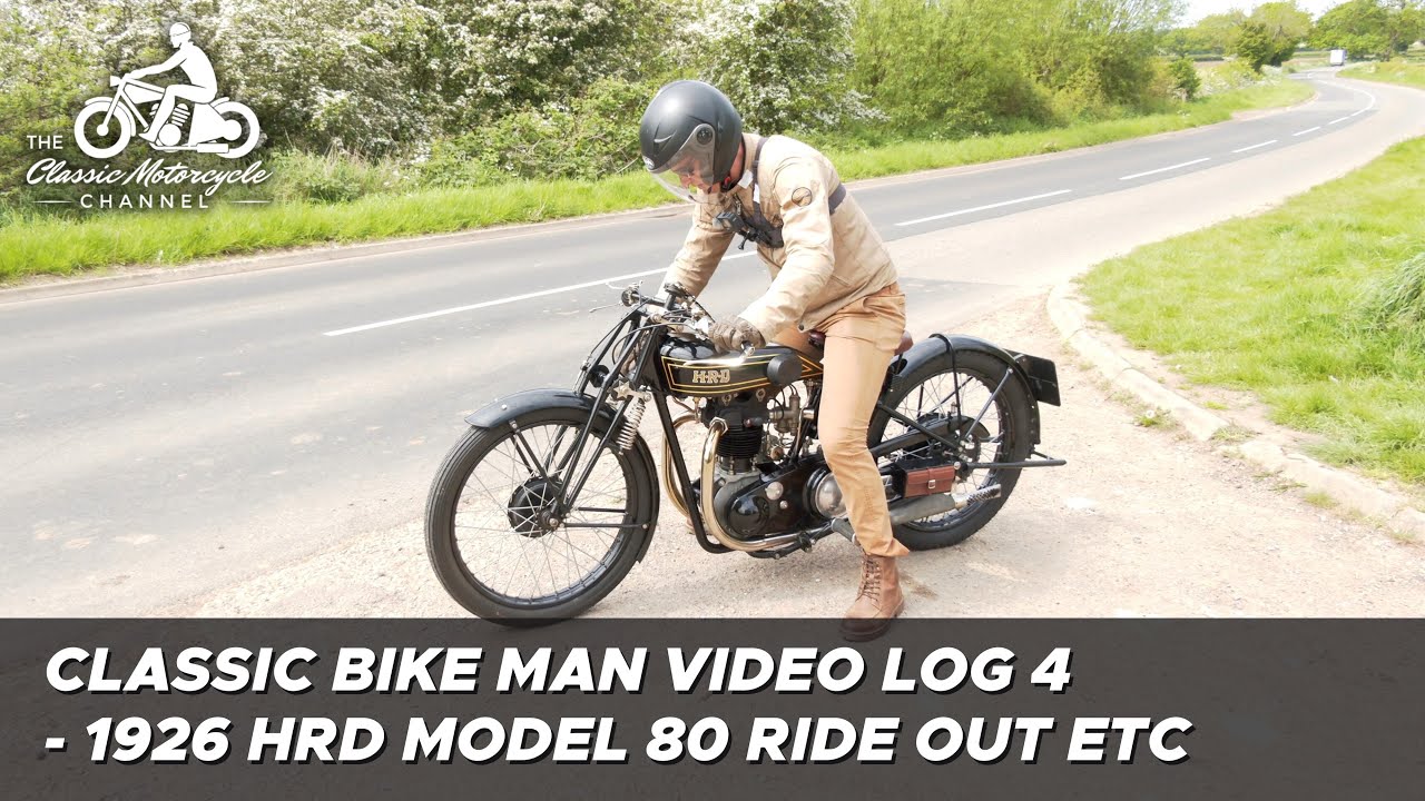 Classic Bike Man Video Log 4 - 1926 HRD Model 80 ride out etc - YouTube