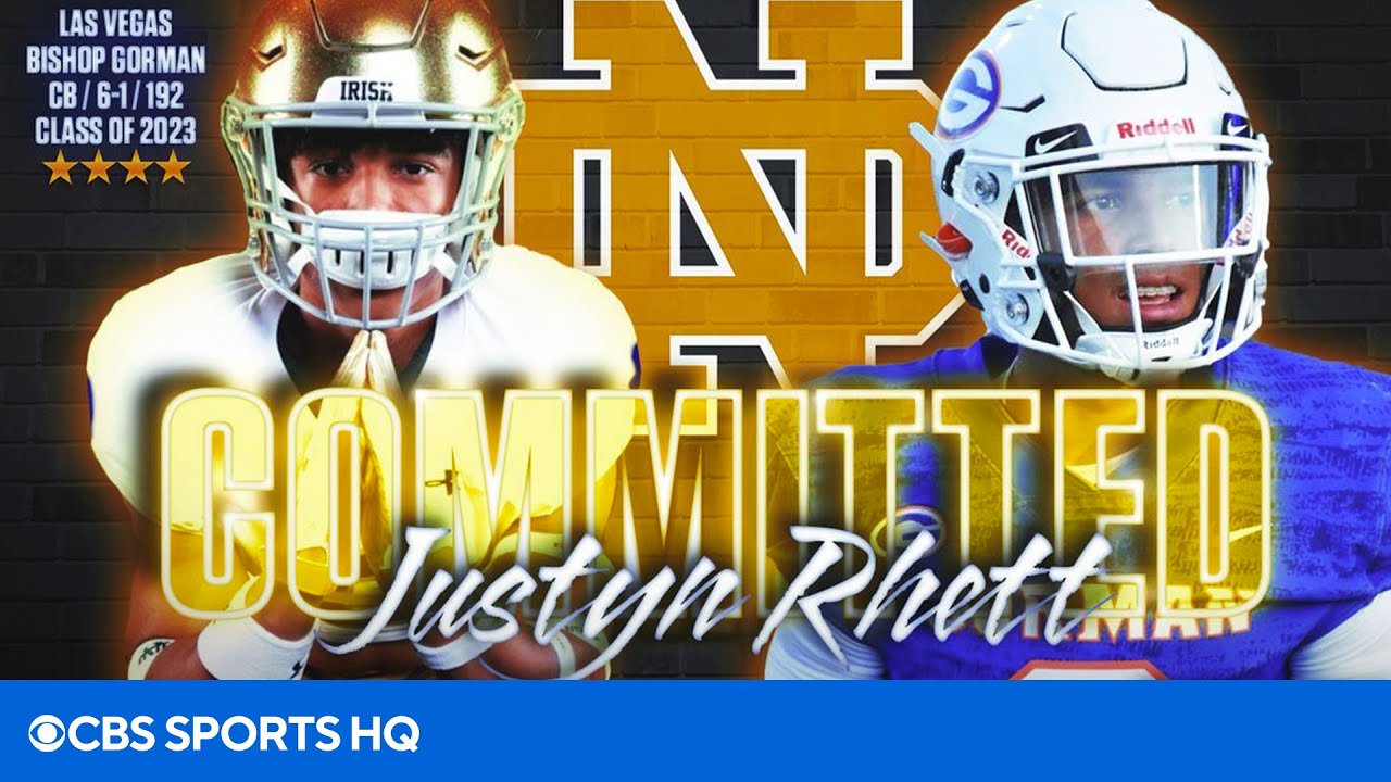 4 Star CB Justyn Rhett Commits to Notre Dame | CBS Sports HQ - YouTube