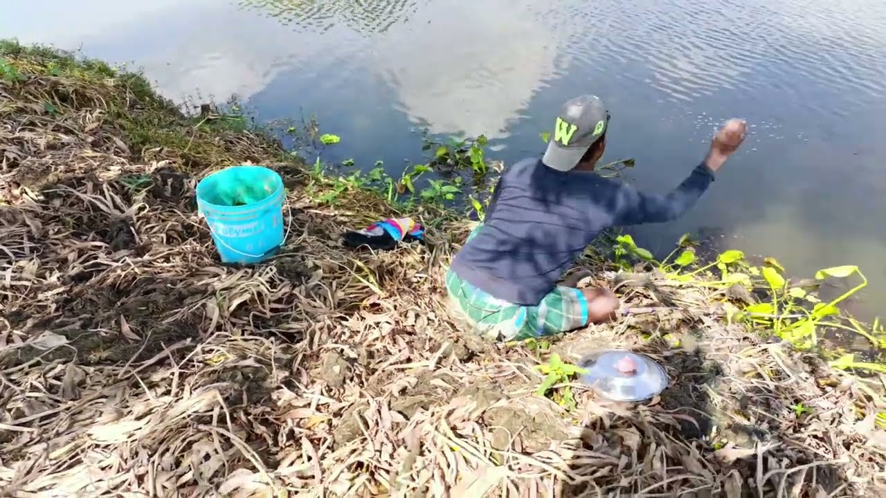 Best hook fishing video A village boy defferent tayp fish Catching in ...
