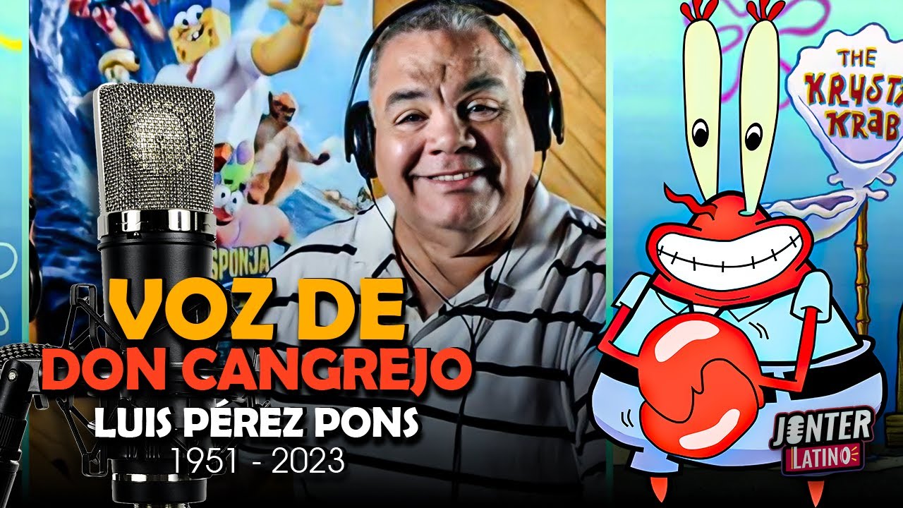 La voz de Don Cangrejo | Bob Esponja | Doblaje Latino - YouTube