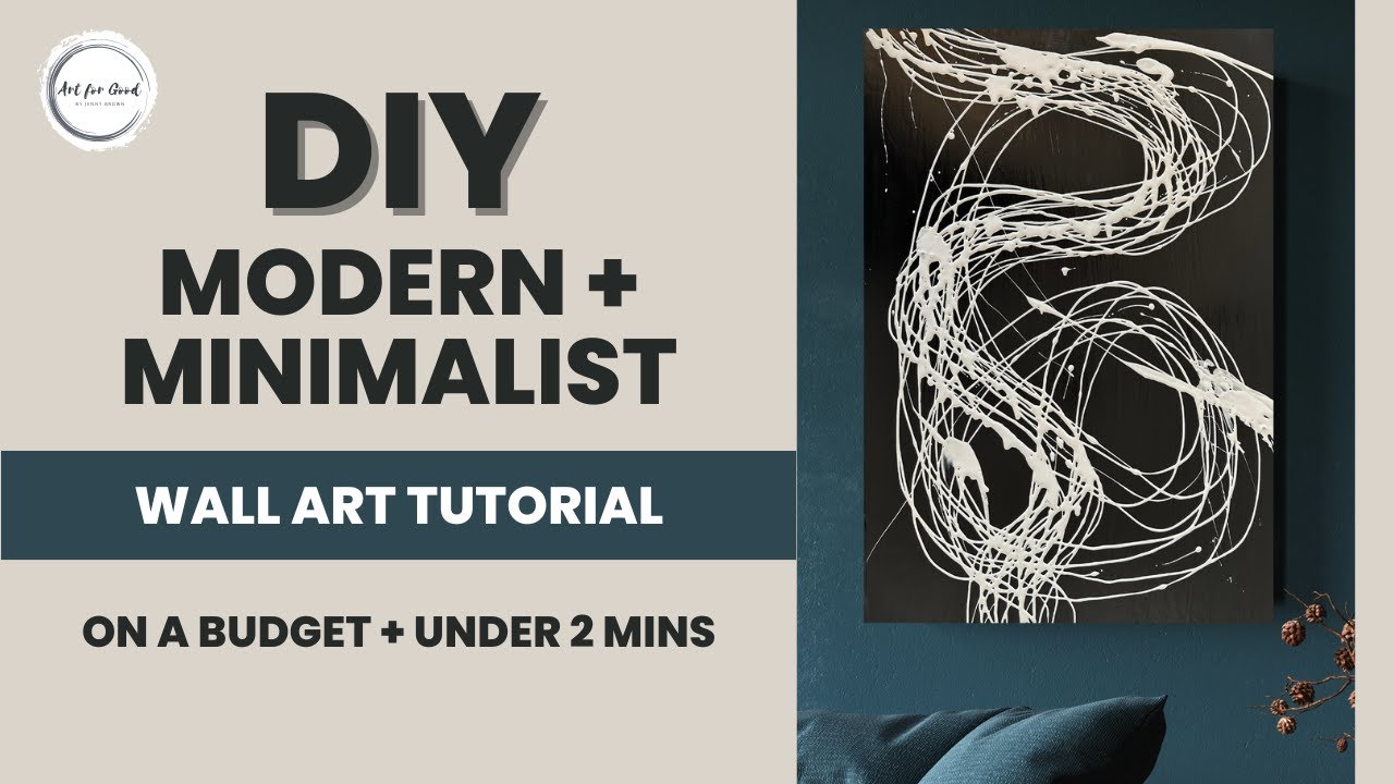 DIY Modern + Minimalist Wall Art on a Budget (in Under 2 Minutes) - YouTube