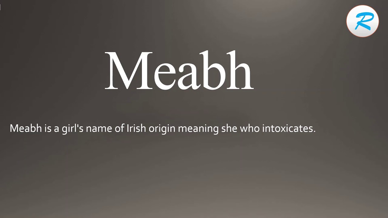 How to pronounce Meabh - YouTube