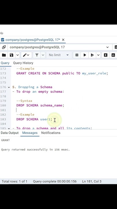 How To Drop Schema In Postgresql Best Postgresql Tutorial Shorts
