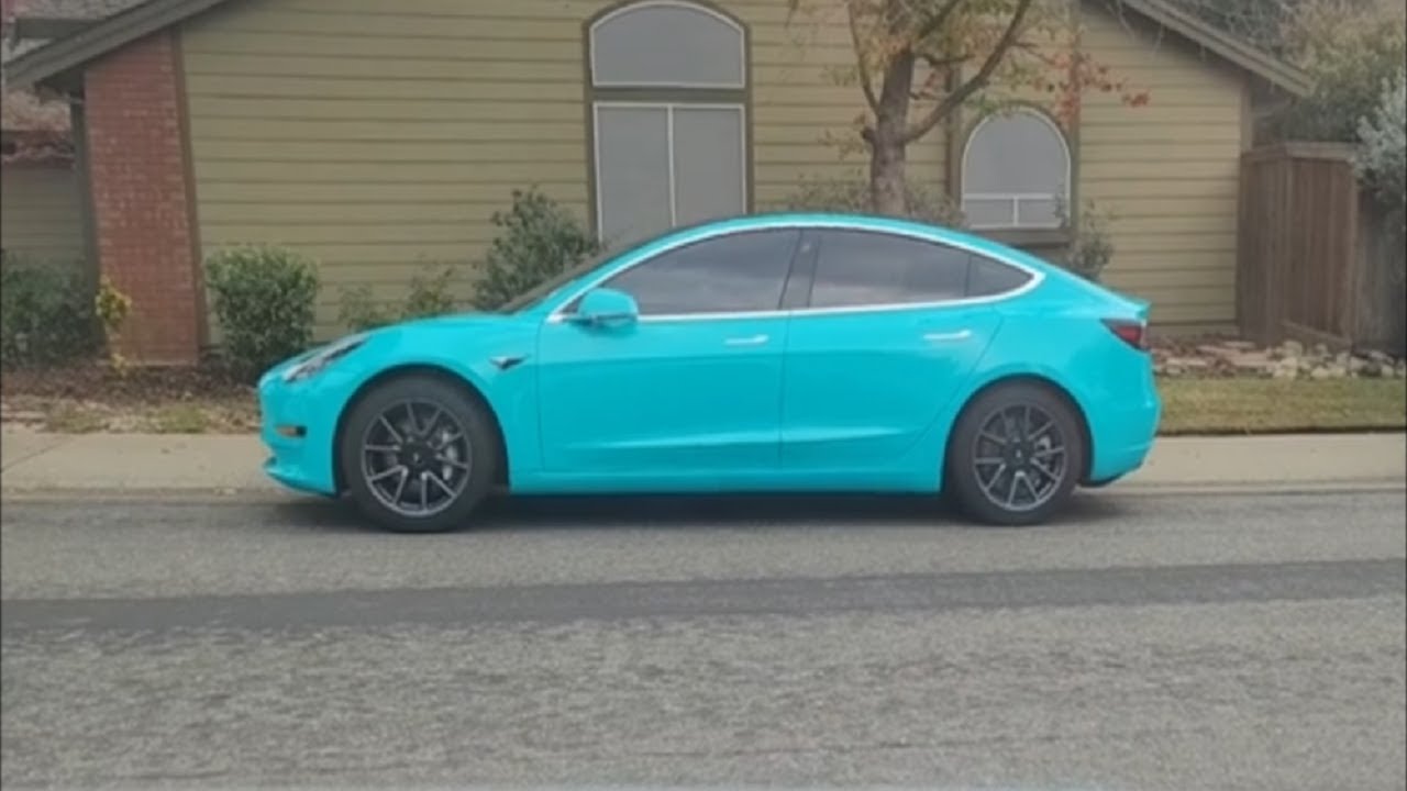 Tesla Model 3 | Aqua blue Tesla model 3 | it's a lovely color - #tesla ...