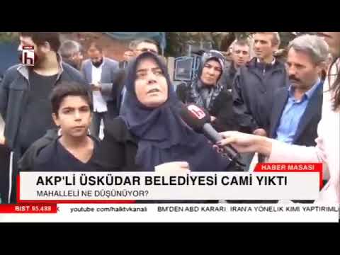 AK Parti'li Üsküdar Belediyesi'nin Cami Yıkmasına Vatandaşlar Tepki Gösterdi