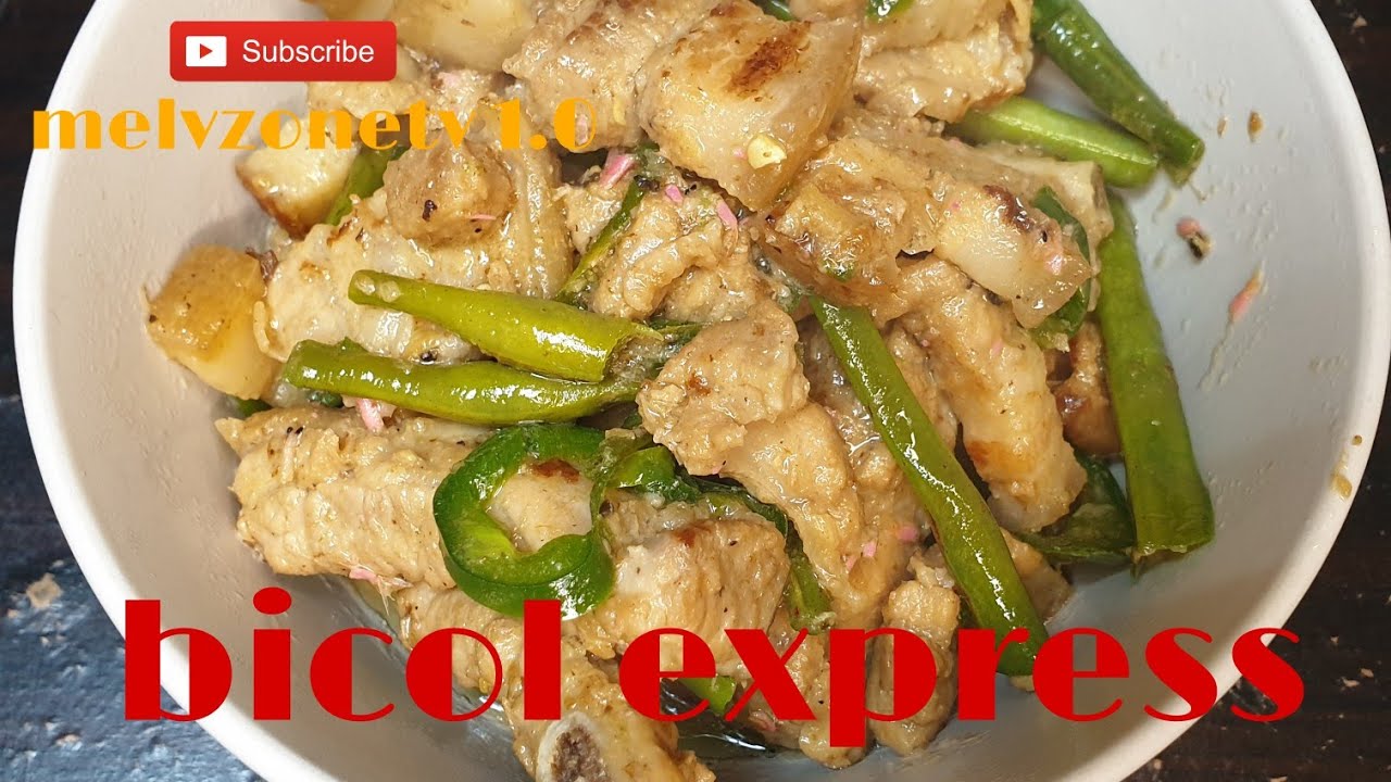 bicol express with sitaw - YouTube