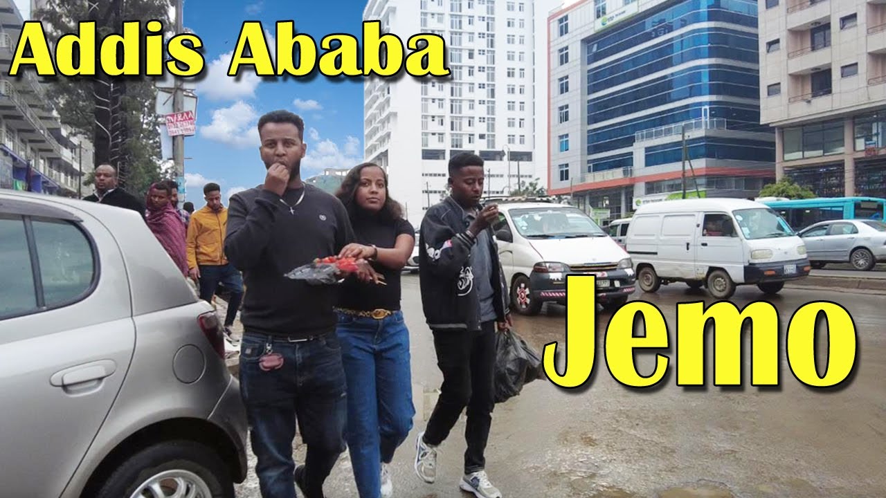 (ጀሞ) Walking Downtown Jemo Addis Ababa Ethiopia #2 - YouTube