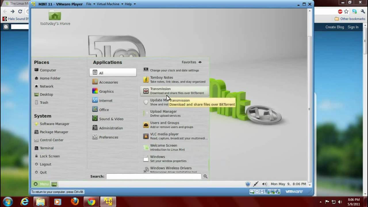 Linux Mint 11 Katya - Another Stellar Edition. - YouTube