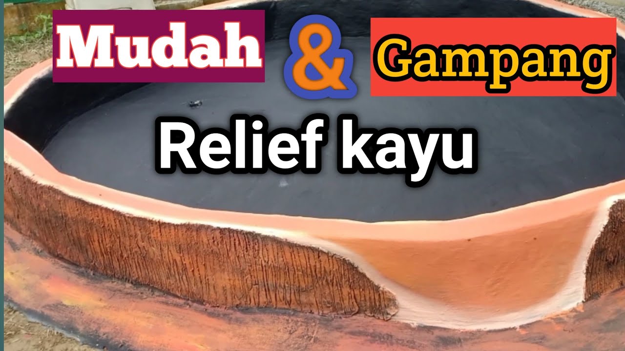 Painting Of Wood Motif Relief || Cat relif kayu mudah dan cepat - YouTube