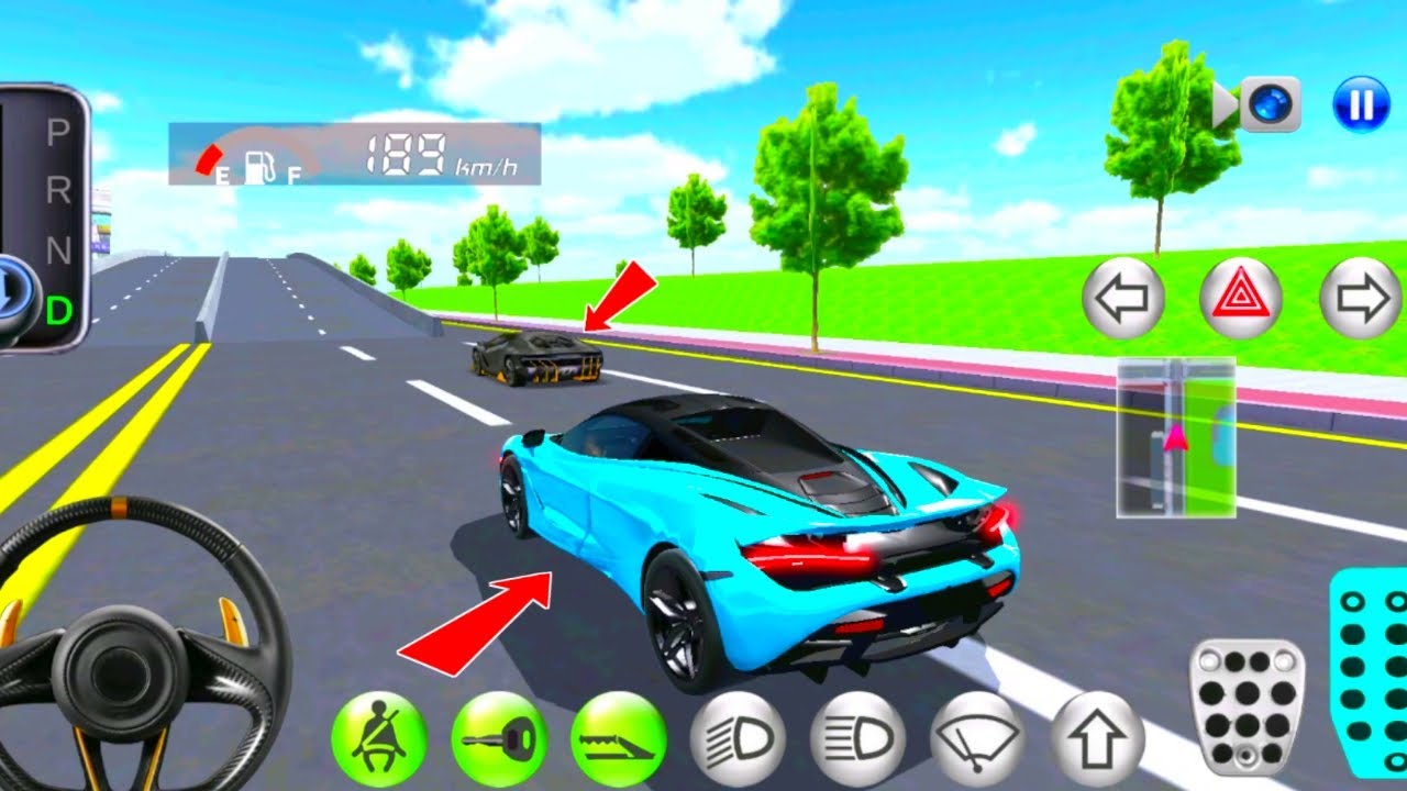 Green Supercar Vs Black Car Racing || 3D Driving Class Gameplay ...