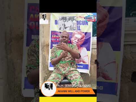 AYINLA OMOWURA....... WILL AND POWER NI OBO(MONKEY) KAN, AWON OYINBO FE ...