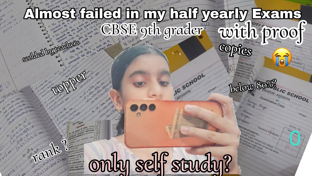 Finally revealing my half yearly results|| CBsE 9th grader|| Disappointed 😞 or satisfied? - YouTube