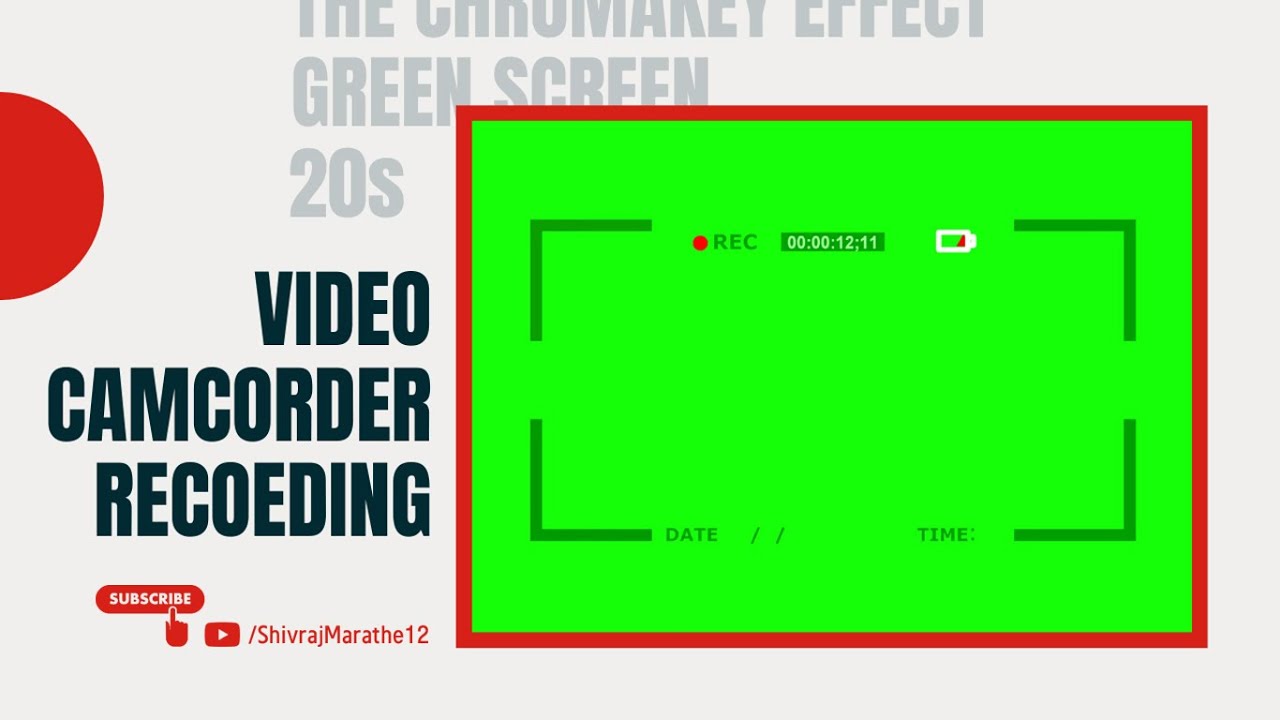 (Free) Video Camera Recording - CamCorder 4K Template | 20 Sec (Green ...