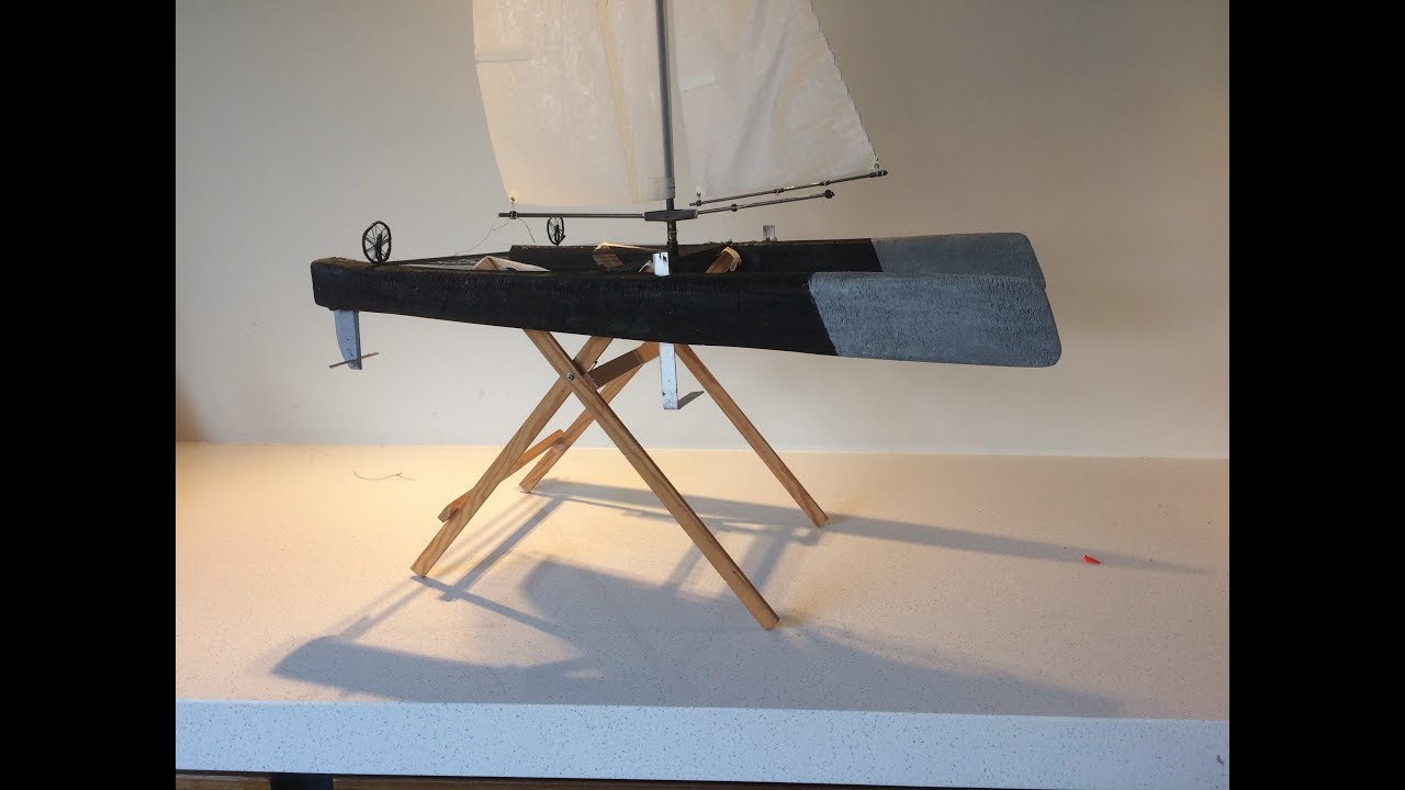 Homemade Model Hydrofoiling Catamaran - YouTube