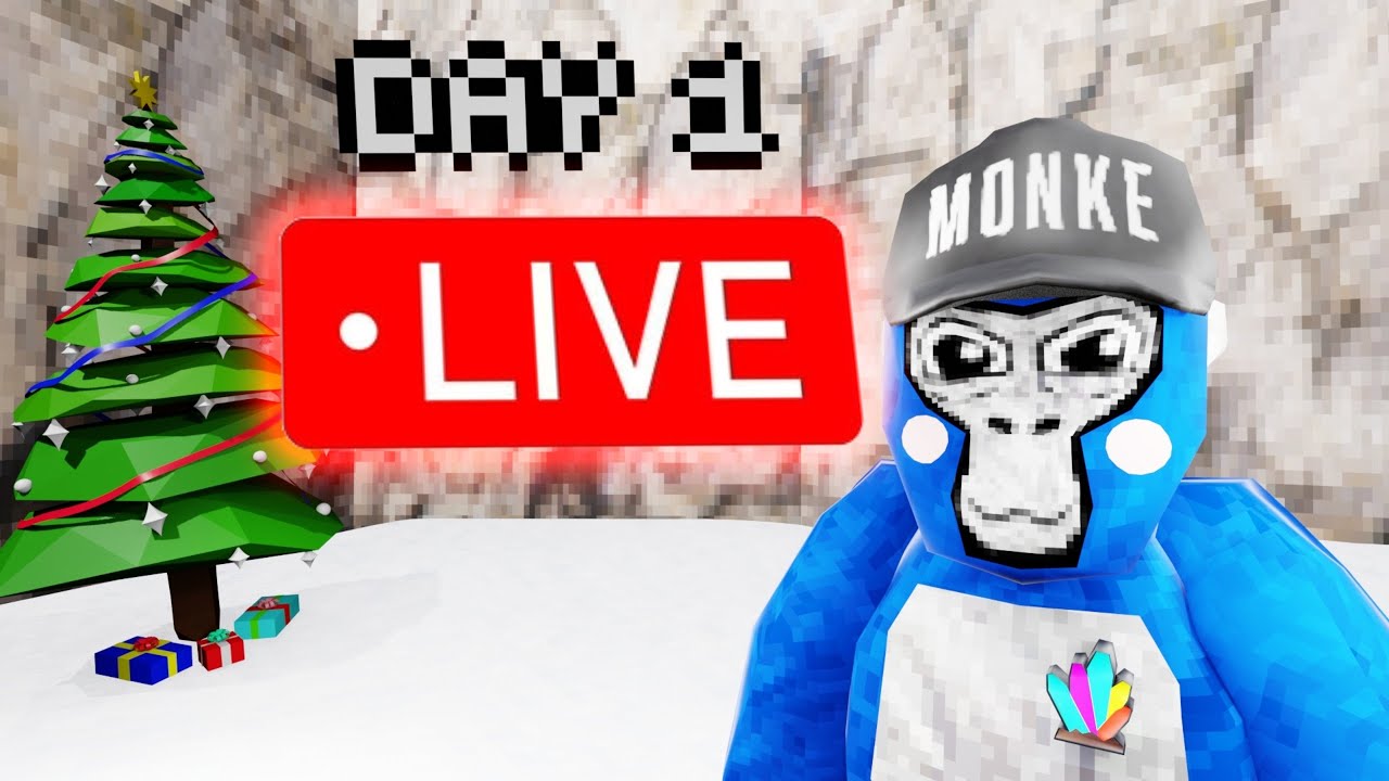 GORILLA TAG CHRISTMAS LIVESTREAM DAY 1 #gorillatag #fyp #vr - YouTube