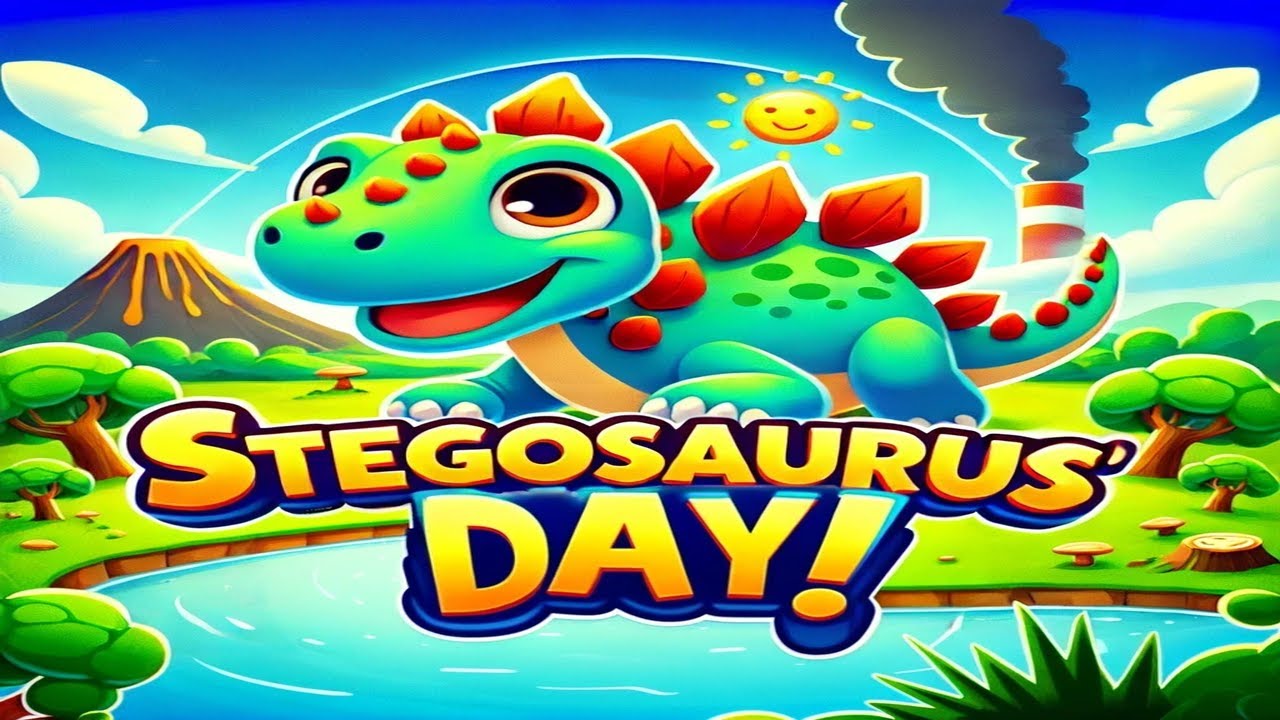 Stegosaurus' Day! | Fun Dinosaur Song for Kids | Catchy & Cute 3D ...