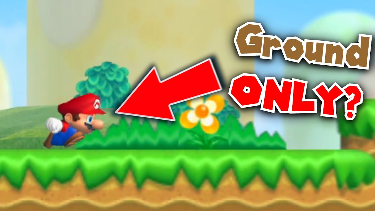 Can You BEAT New Super Mario Bros Wii ONLY Touching Ground? - YouTube