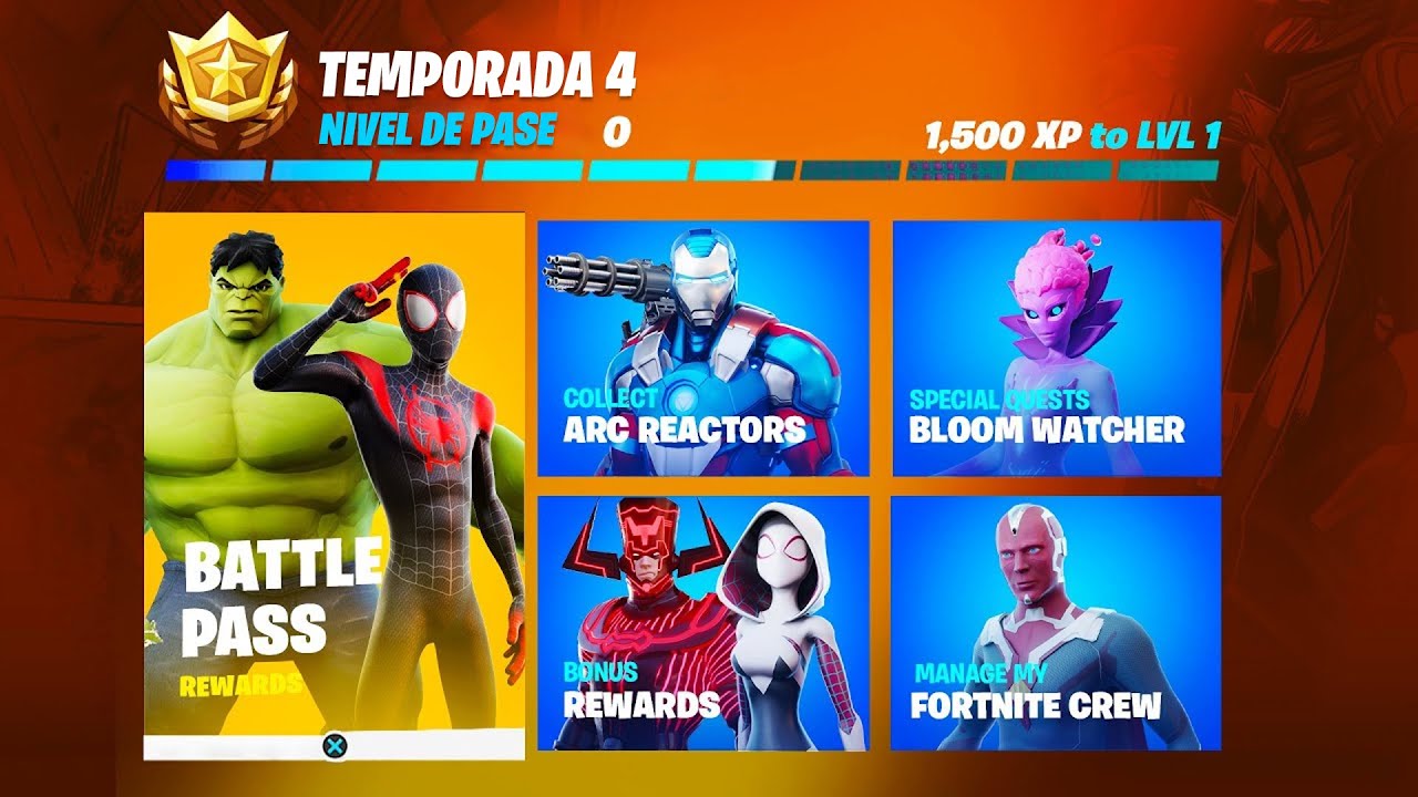 Fortnite Capitulo 3 Temporada 4 Pase De Batalla Youtube