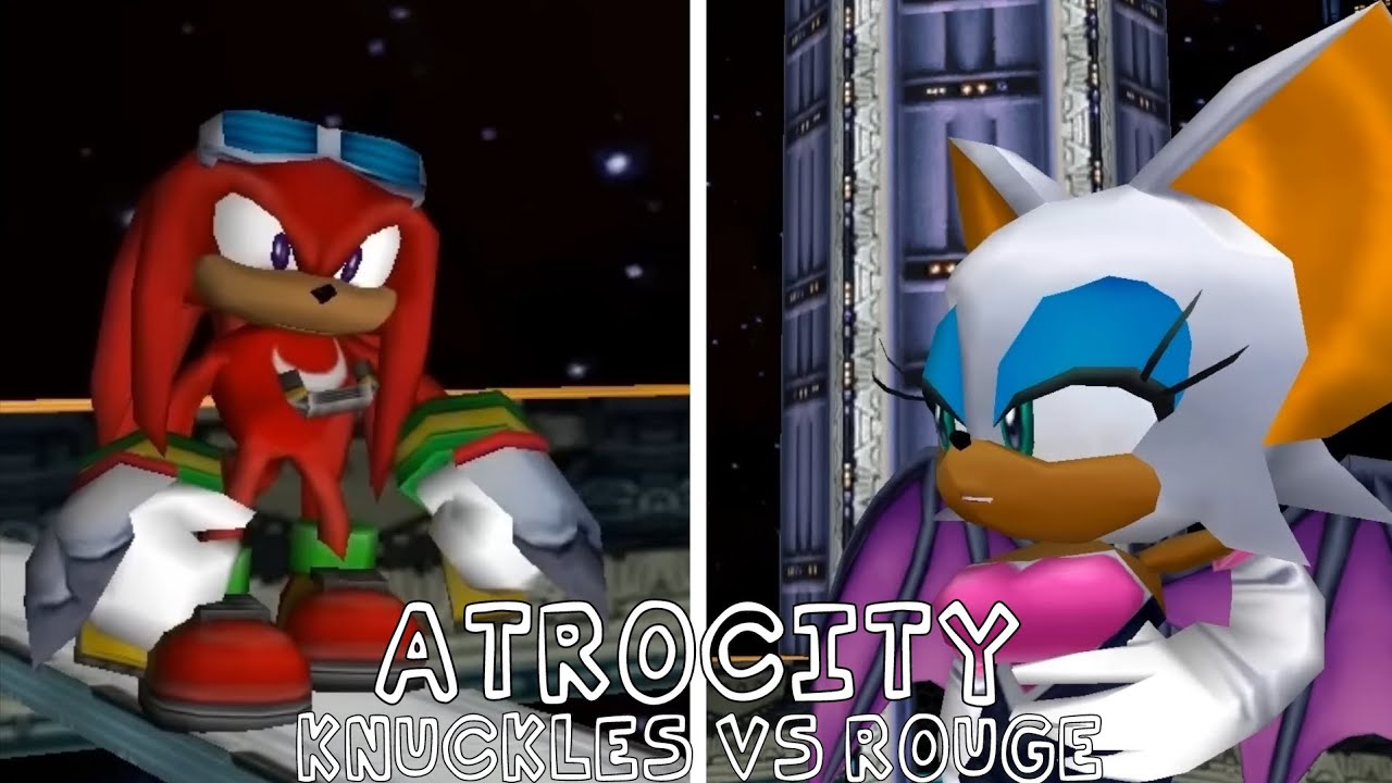 Atrocity but Rouge and Knuckles fight for the Master Emerald - YouTube