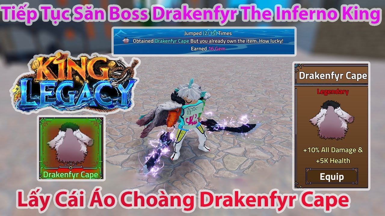 King Legacy - Tiếp Tục Săn Boss Drakenfyr The Inferno King Lấy Cái Áo ...