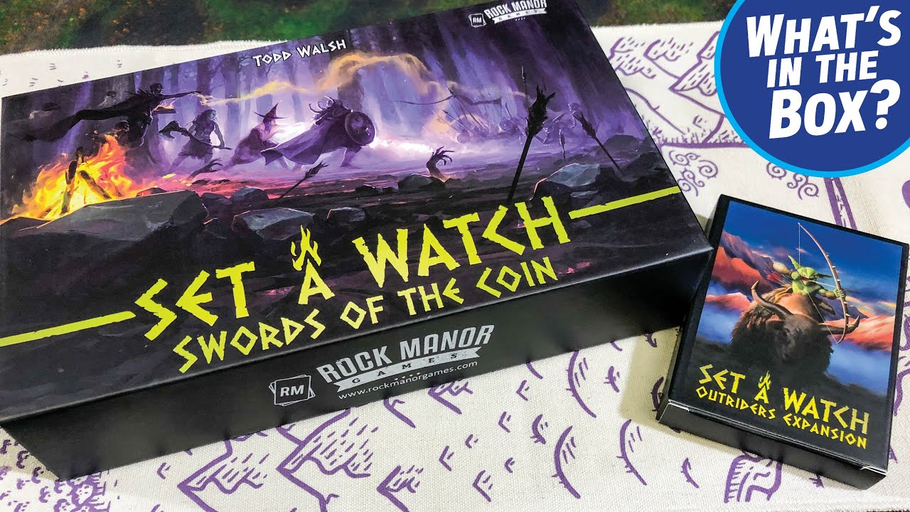 SET A WATCH SWORDS of the COIN game and OUTRIDERS Expansion Unboxing ...