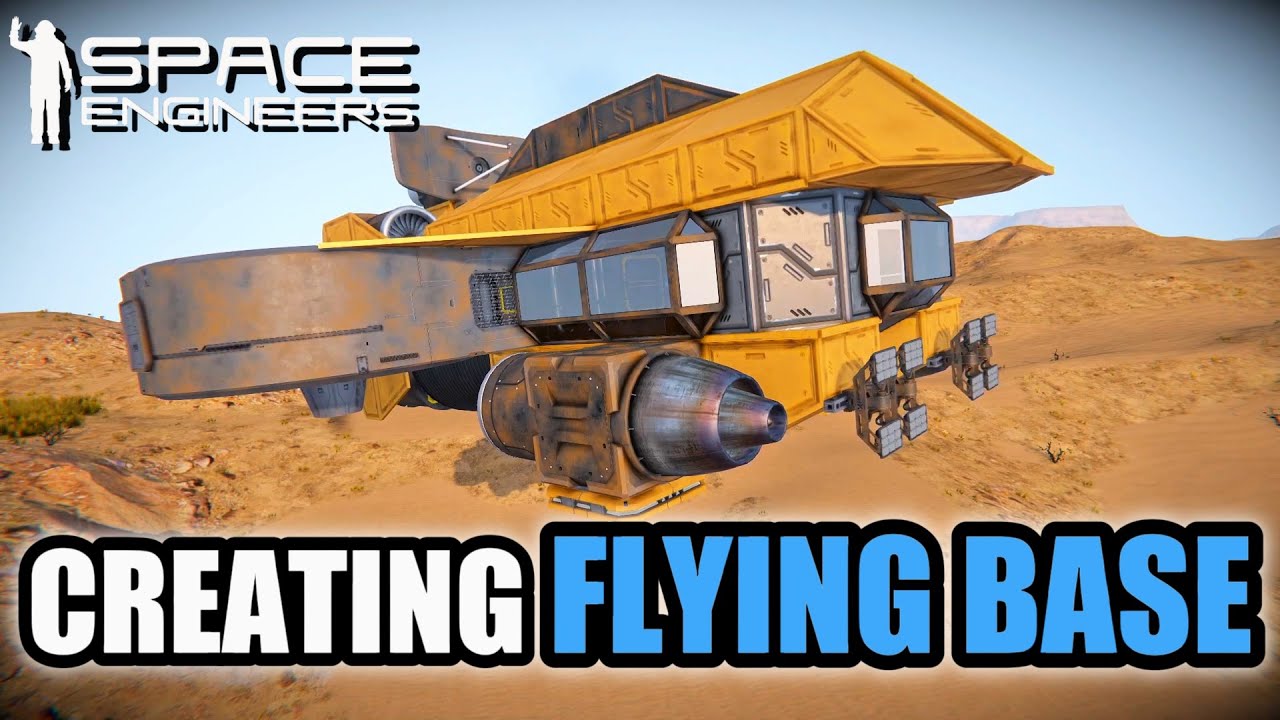 BUILDING TINY FLYING BASE - LARGE GRID ATMO SHIP - SPACE ENGINEERS 2025 ...