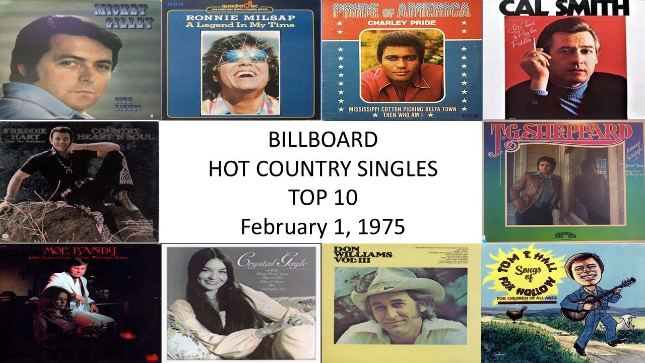 50 Years Ago, Billboard Top 10 Hot Country Singles, Feb. 1, 1975 - YouTube