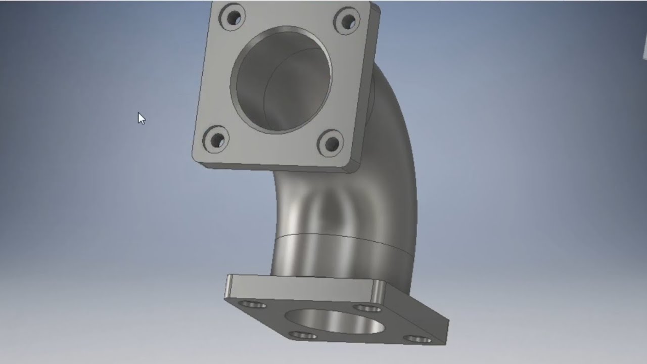 How to draw a pipe connection in Autodesk Inventor 2019. #Engineering ...