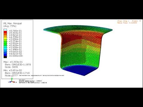 Deep Drawing simulation in ABAQUS - YouTube