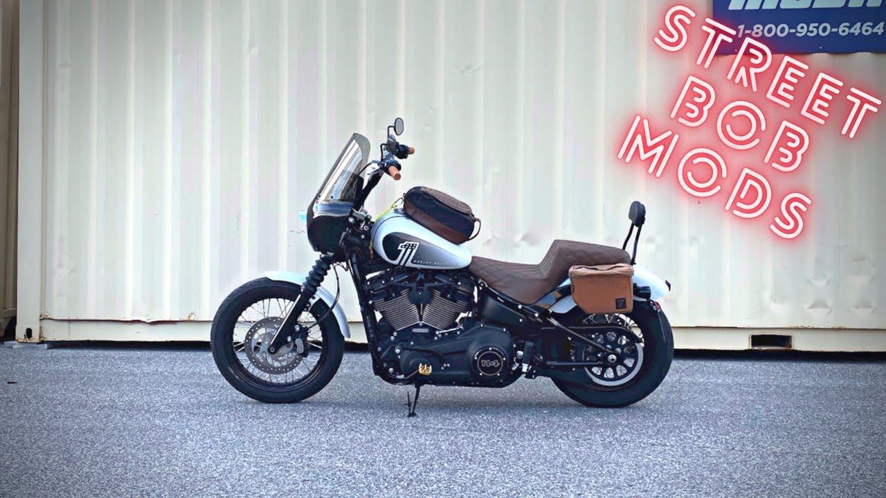 Harley street bob mods (part2) Clubstyle?? - YouTube