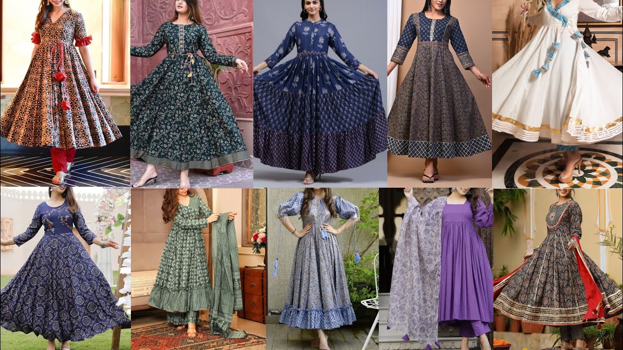 Latest Cotton Anarkali Style Frocks Design Ideas For Winter 2025 ...