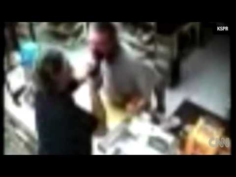 robber gets the surprise of his life - YouTube