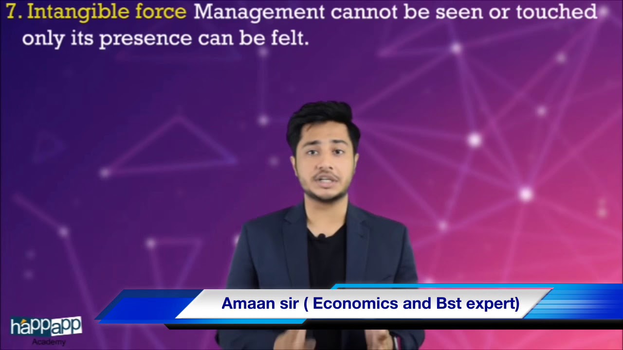 Management is intangible force | Features of management | By Amaan sir ...