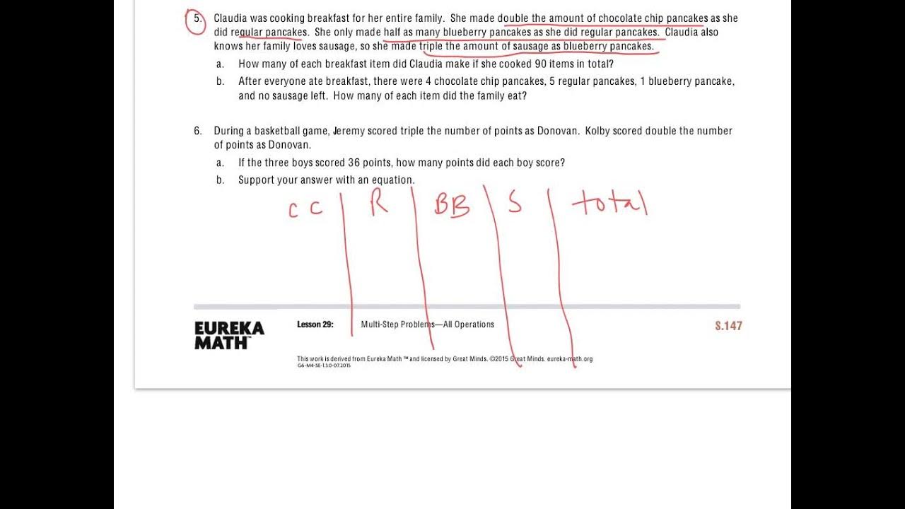 Grade 6 Module 4 Lesson 29 Problem Set - YouTube