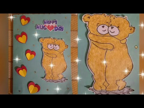 DIY Hug Day card | greeting card idea for Valentine's day - YouTube