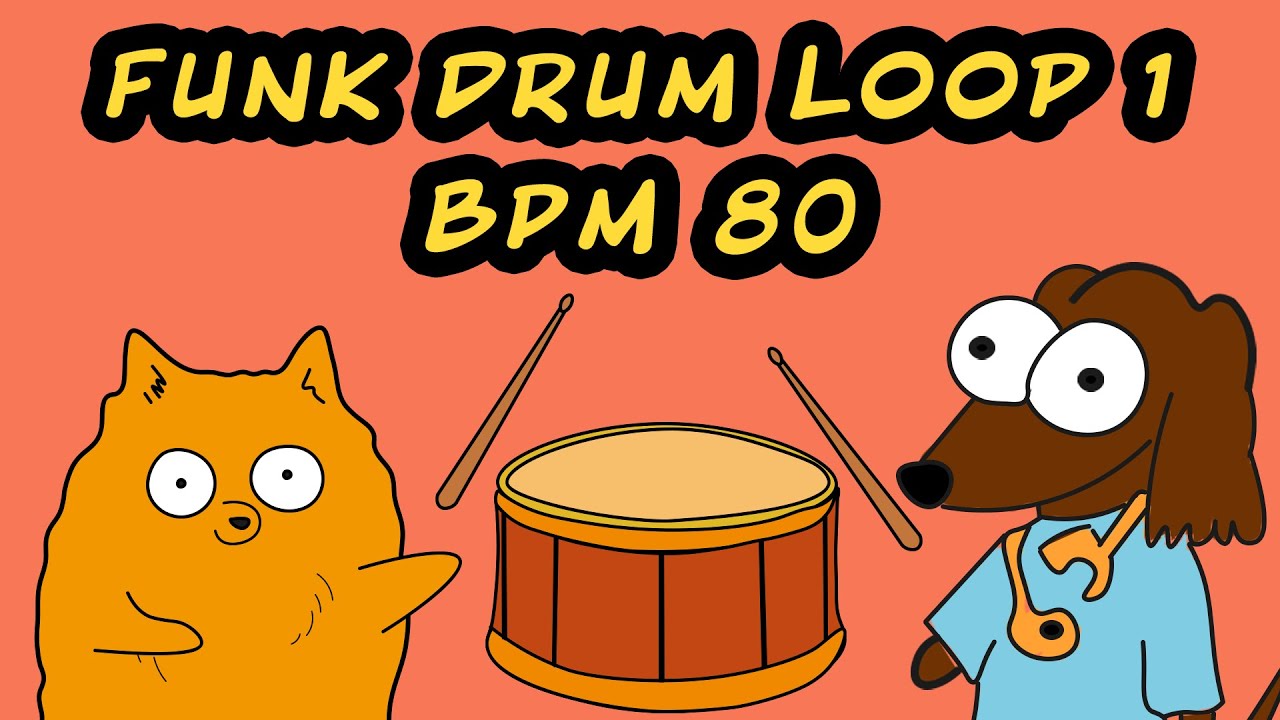 Funk Drum Loop 1 80 - YouTube