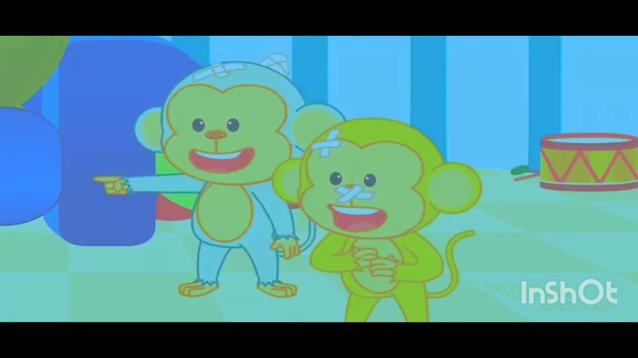 flying cubes effects v five little monkey 🐵💫🐒🛏️ - YouTube