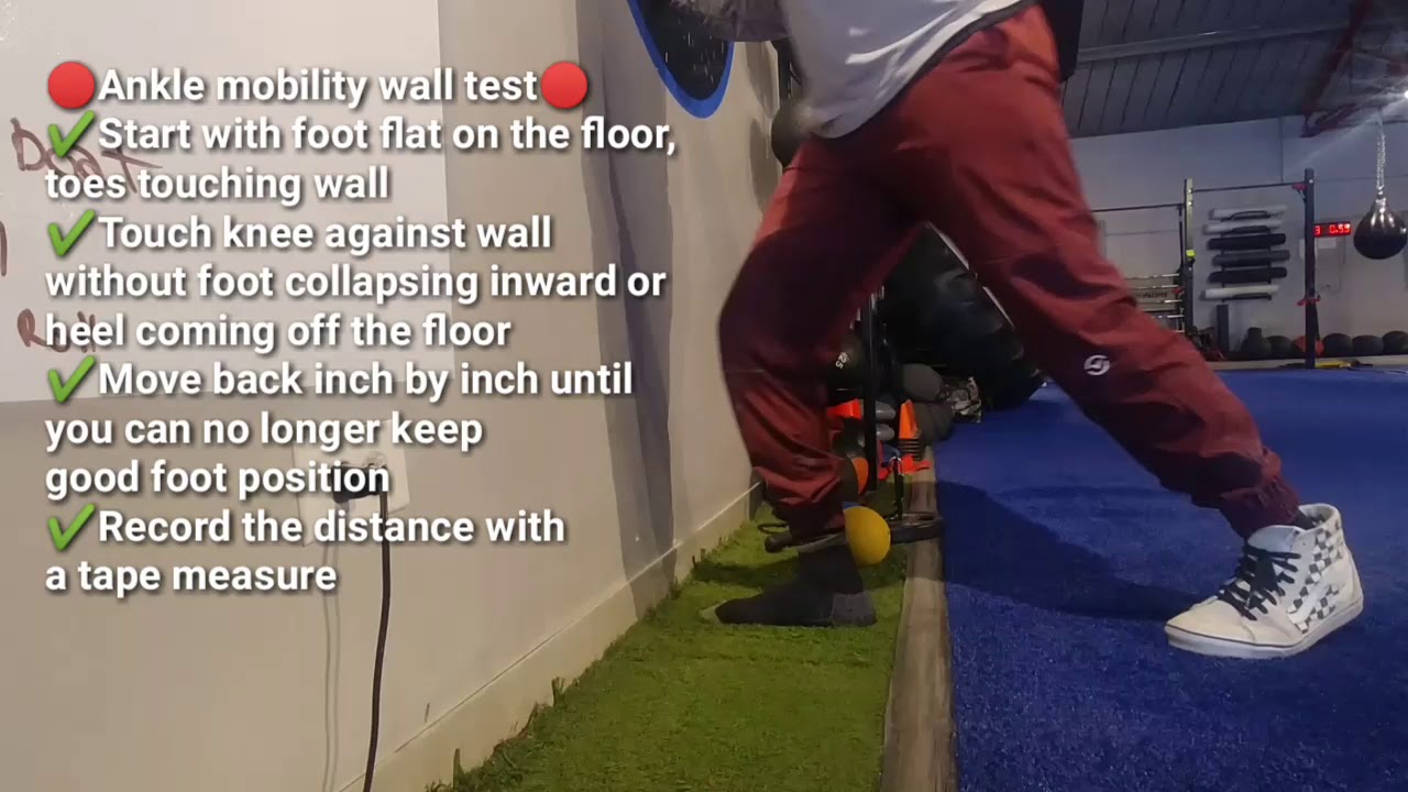 Ankle mobility wall test - YouTube