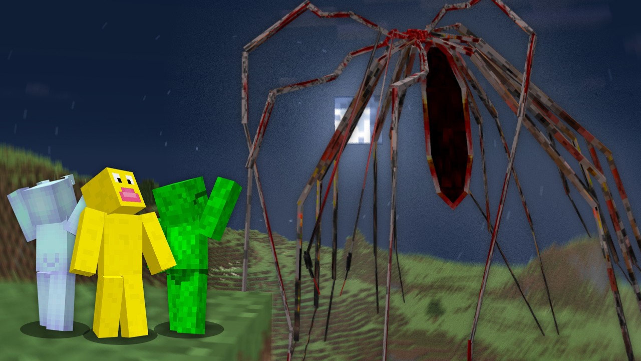 We Played a GIANT SPIDER MOD in Minecraft - YouTube