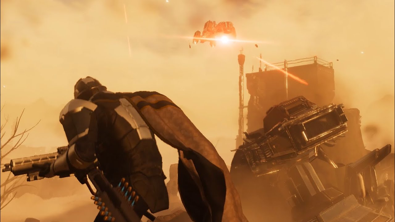 Cool Takedown of New Automaton Gunship in Helldivers 2 - YouTube