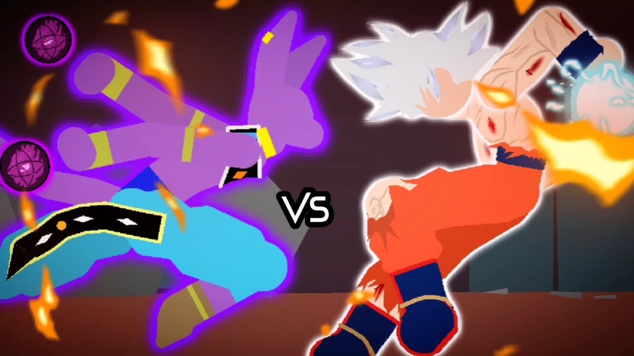 ULTRA INSTINCT GOKU VS BEERUS DRAGON BALL SUPER | STICK NODES - YouTube