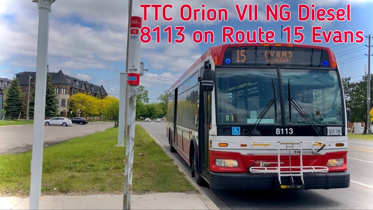 TTC Orion VII NG Diesel #8113 On Route 15 Evans 5/24/2023 - YouTube